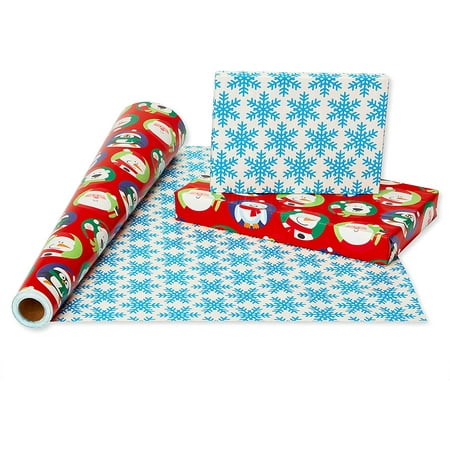 American Greetings Kids Christmas Gift Wrapping Paper Reversible Jumbo ...
