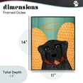 Dog Angel with Yellow Wings Black Framed Giclee Art, design by Stephen ...
