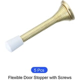 Spring Door Stop(78mm/3.07") 5Pcs, Metal Flexible Spring Door Stopper ...