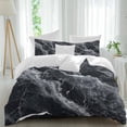 4 Piece Duvet Cover Set Cal king, Abstract Marble Stone Texture Soft ...