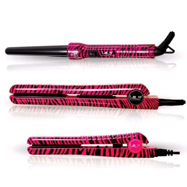 ISO Beauty Full Set with 1.25" Hair Straightener, Curling Iron Wand and ...