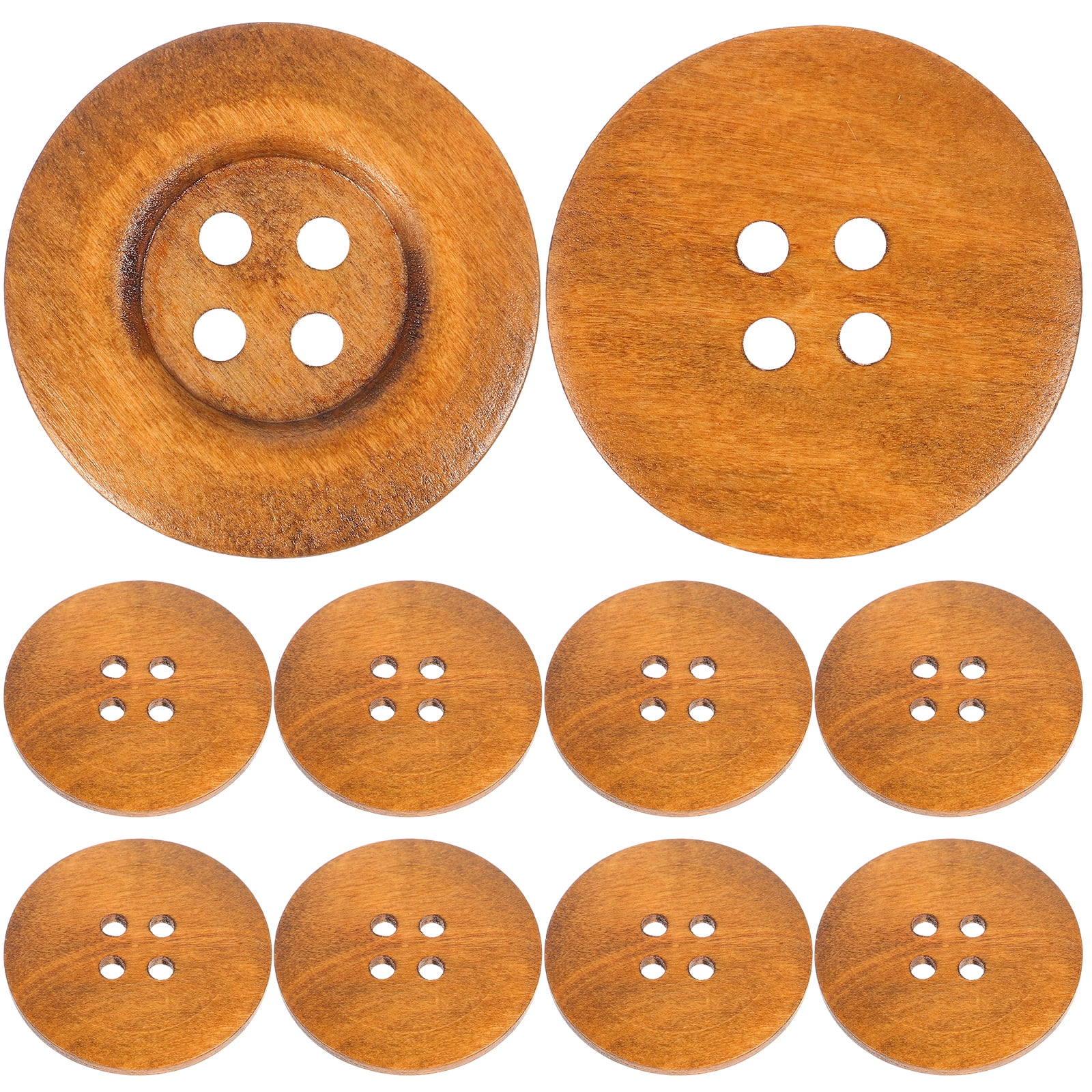 Click here for Milisten 10pcs 50mm 4 Holes Wooden Buttons Environ... prices
