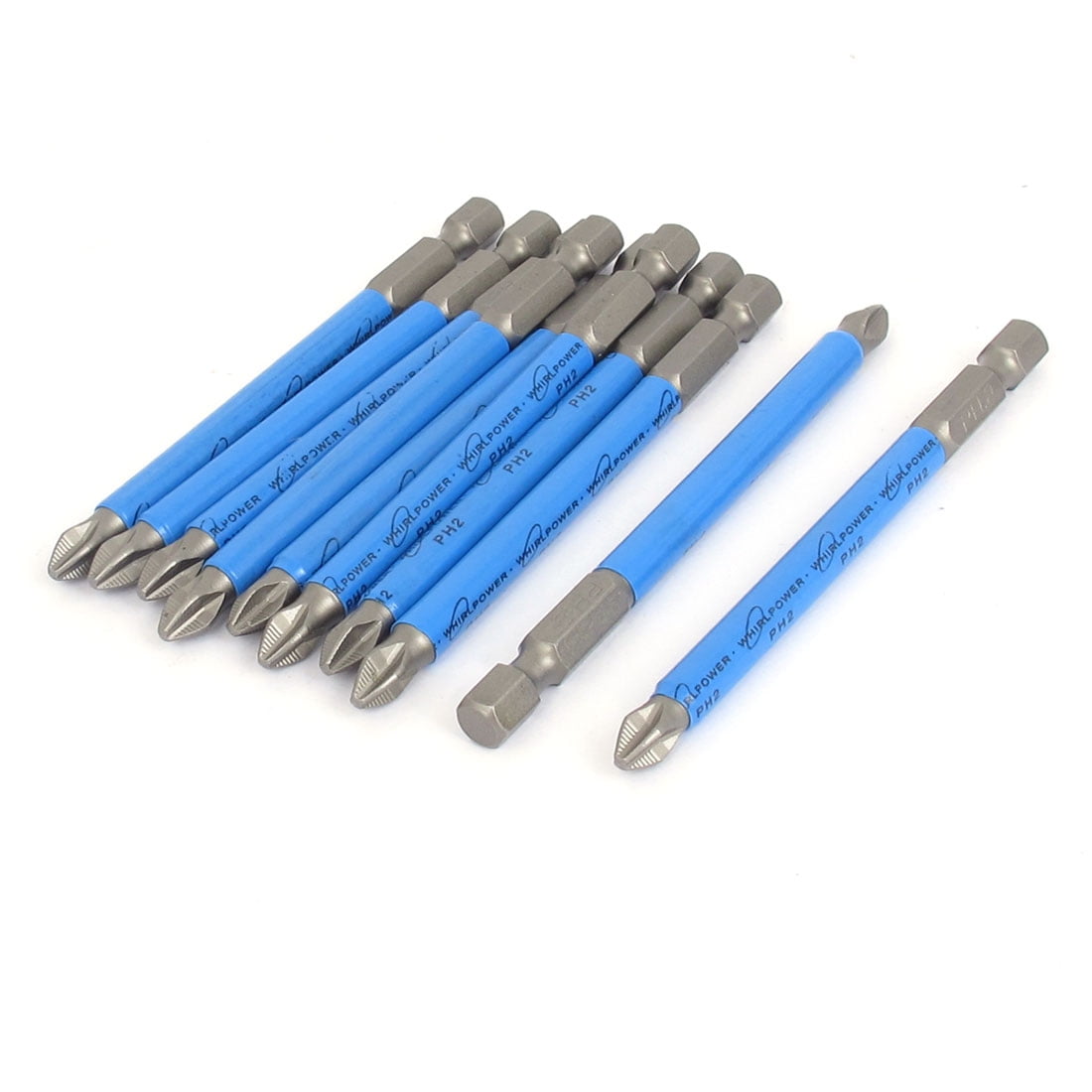 10 Pcs 1/4" Hex Shank S2 Steel Magnetic 6mm PH2 Phillips Screwdriver Bits 90mm | Walmart Canada
