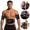 3-in-1 Electronic Abdominal Muscle Stimulator Belt 45.66 Inch EMS Waist ...