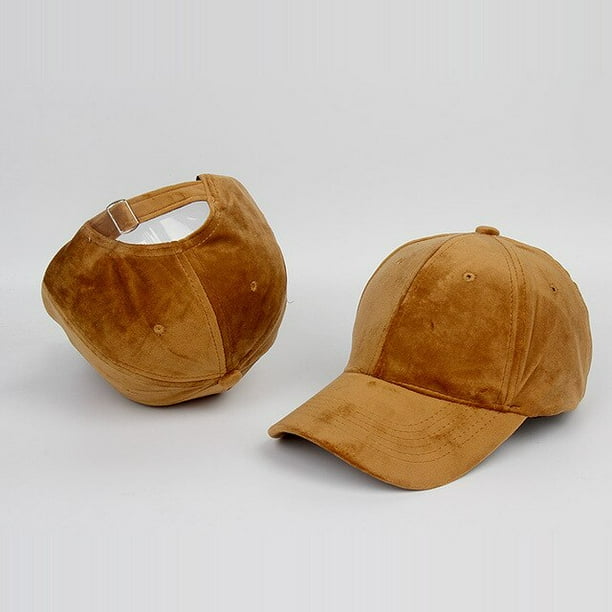 COCOpeaunt New Women Baseball Cap Gold Velvet Light Board Solid Color ...