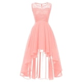 Babysbule Dresses for Women Women's Floral Lace Hi-Lo Bridesmaid Dress ...