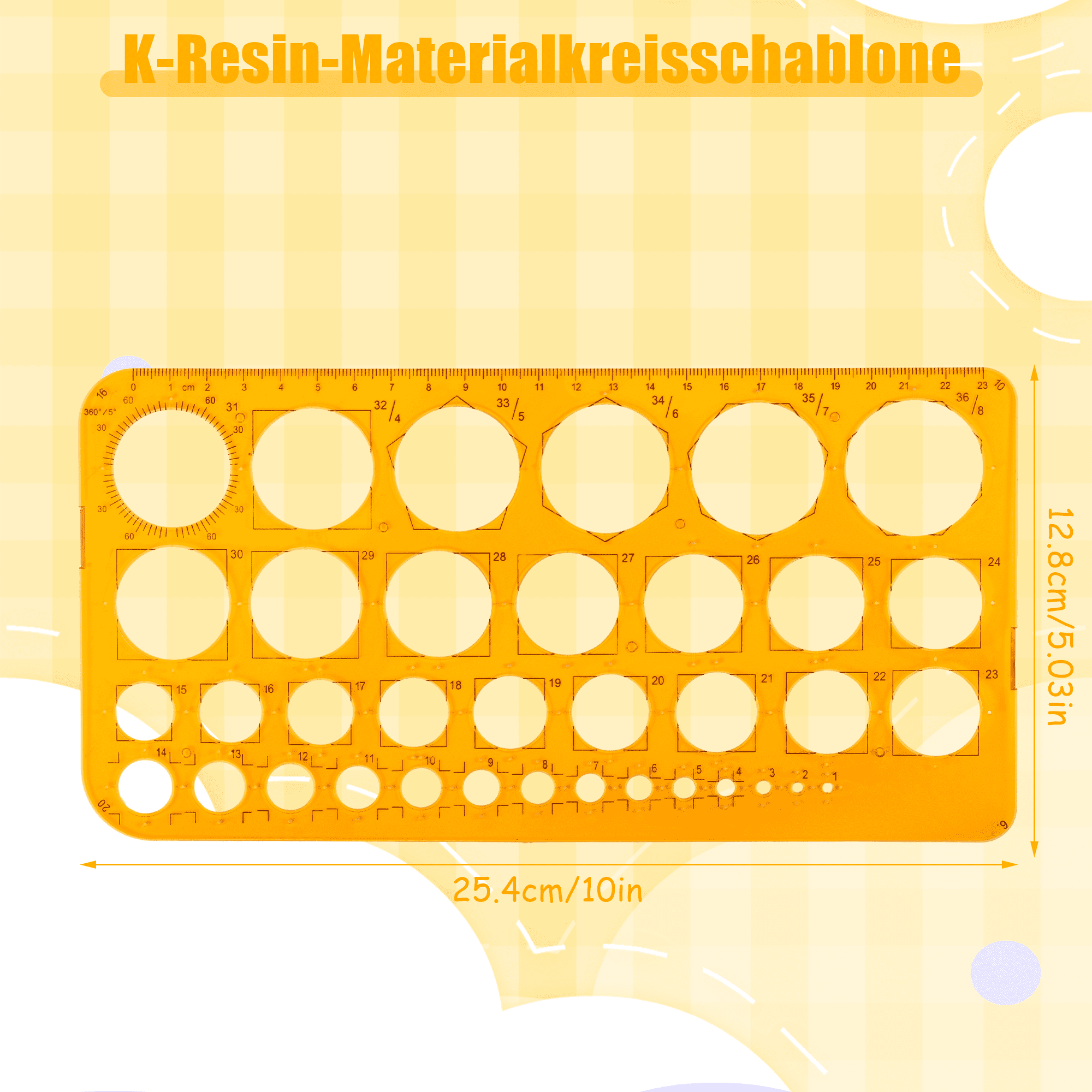 Speravity Regla circular ovalada Regla precisa y duradera para ...