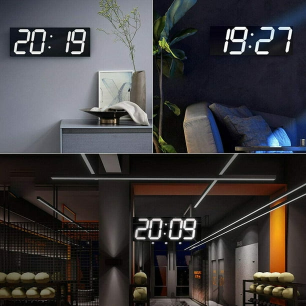 Miumaeov Digital LED Wall Clock, Oversize Wall Clock with 6” Digital, Remote Control Count up ...