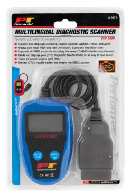 Performance Tool W2976 OBDII Multilingual Scan Tool - Walmart.com