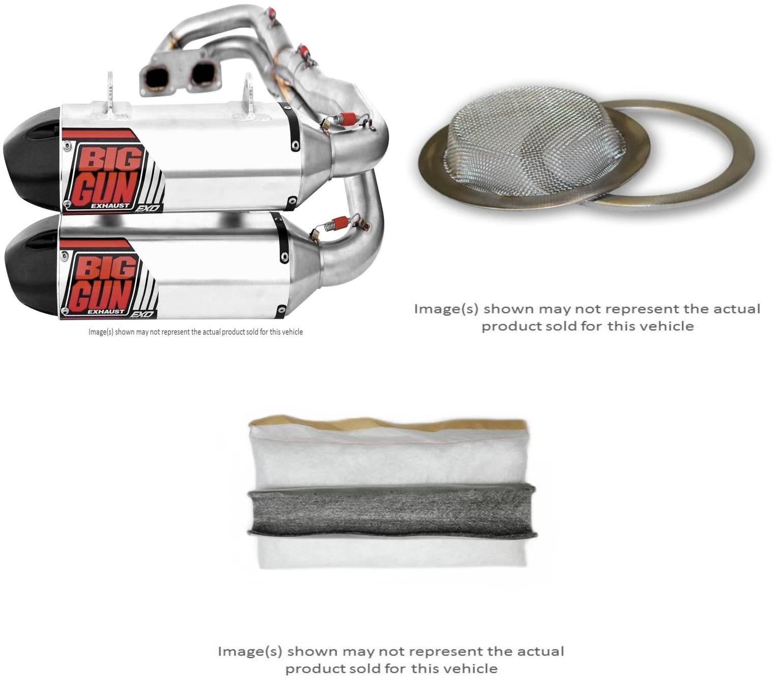 BIG GUN EXO Series Dual Full Exhaust Muffler System with Arrestor and ...