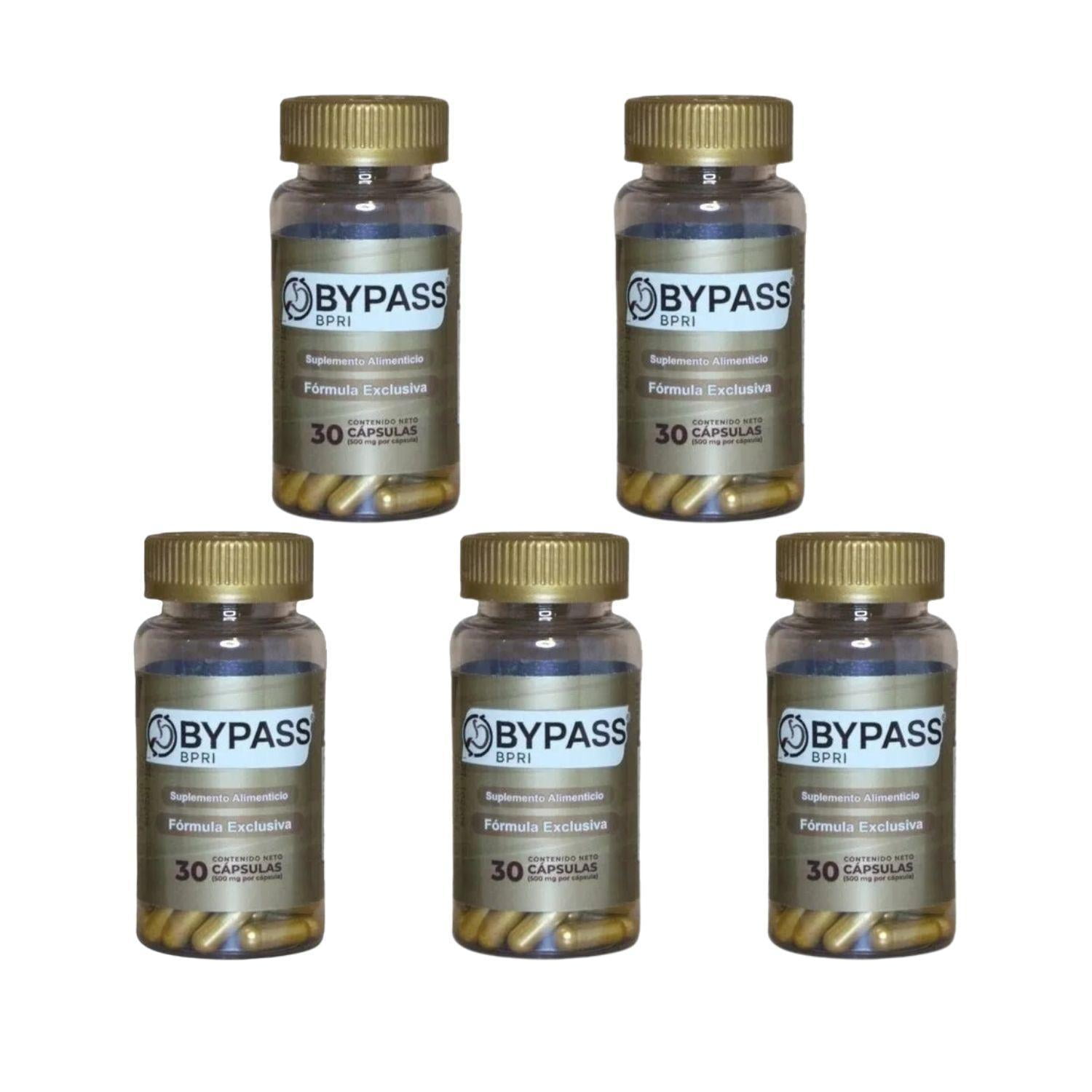 BYPASS 30 Cap Inhibidor De Apetito 100% Natural Pack 5 amarillo ...