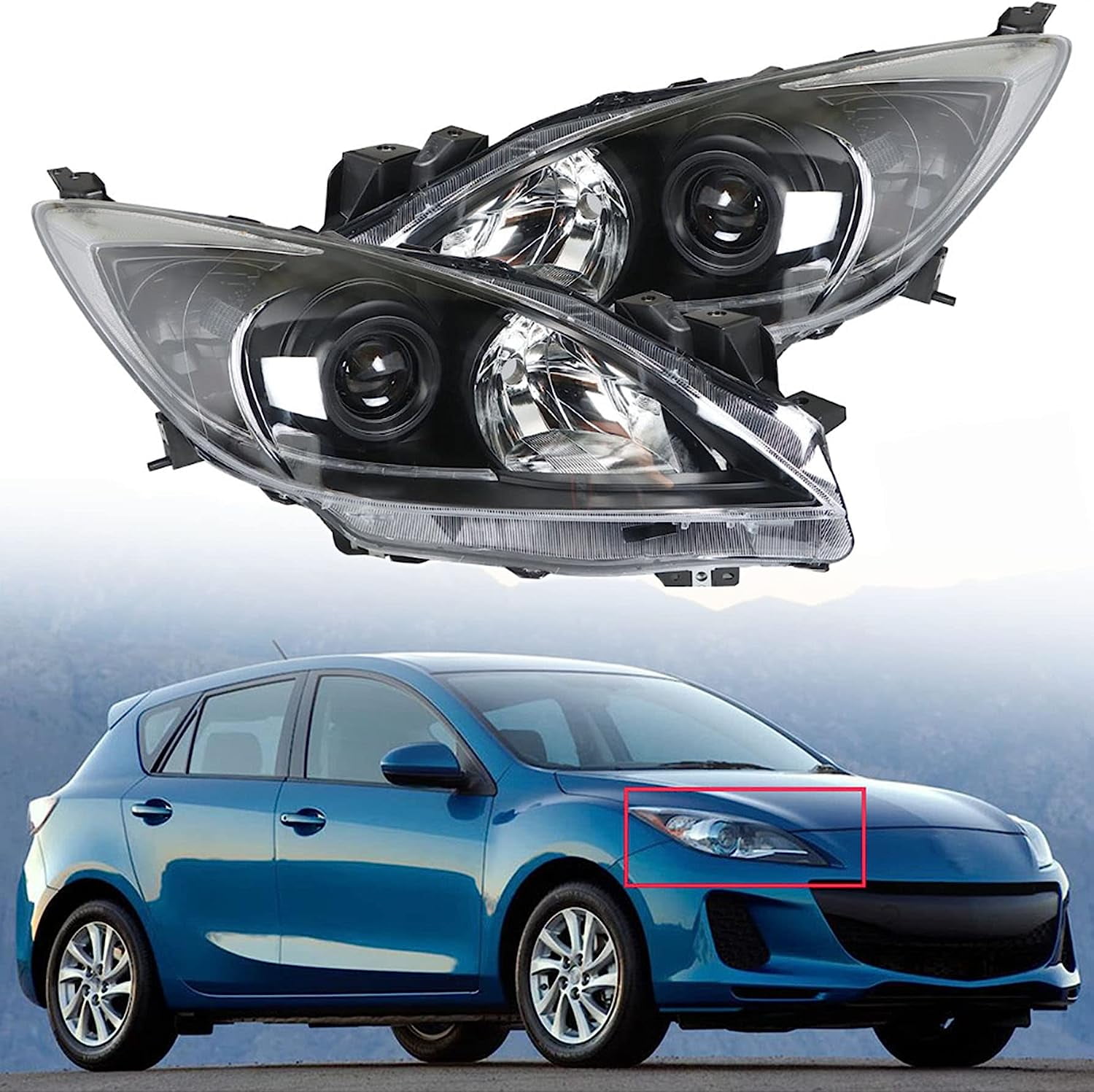 labwork Headlight Assembly Pair Replacement for 2010 2011 2012 2013 ...