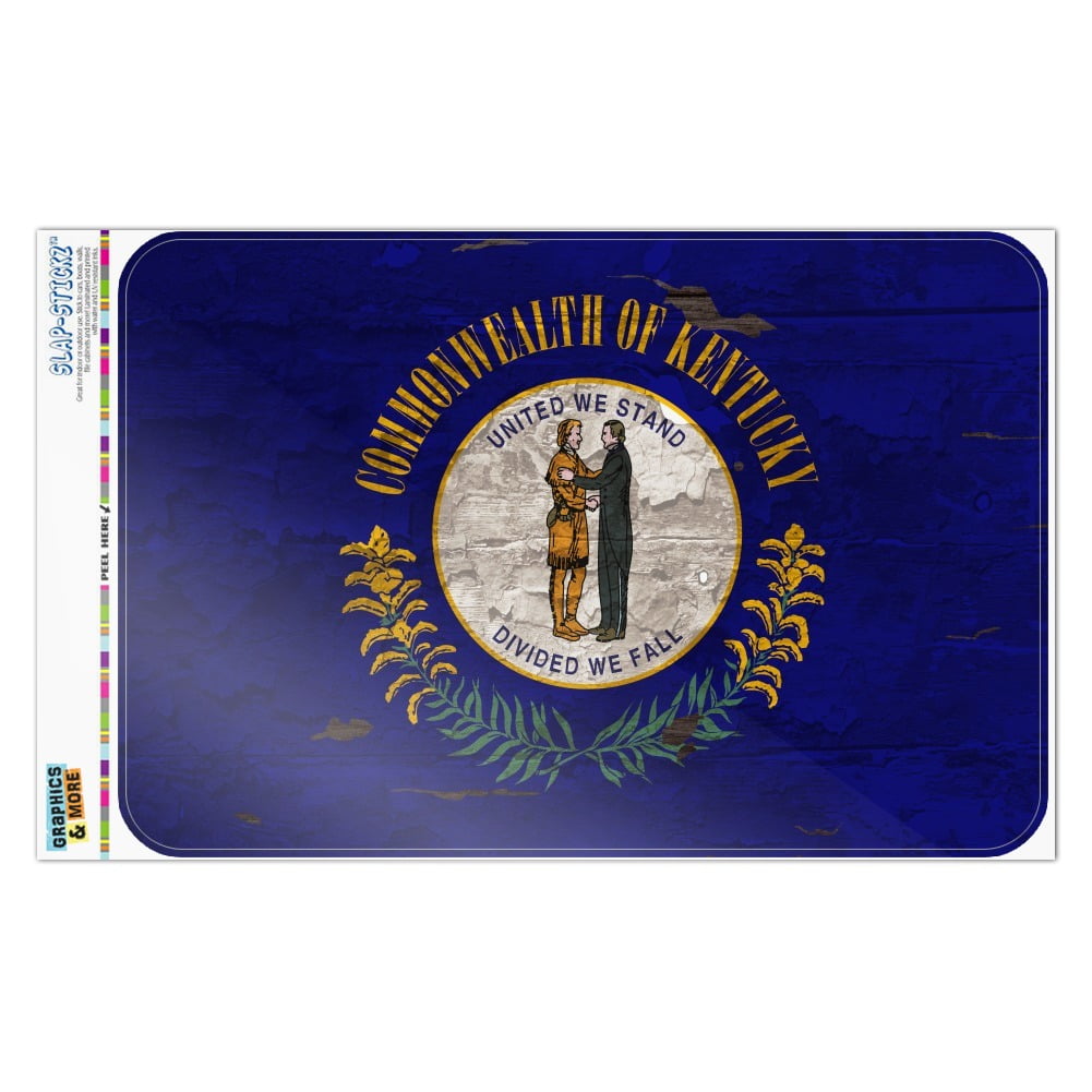 Rustic Kentucky State Flag Distressed USA Home Business Office Sign ...