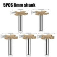 8mm Heavy-Duty T-Slot Milling Tool 4-Blade Alloy Steel Shank for Smooth ...