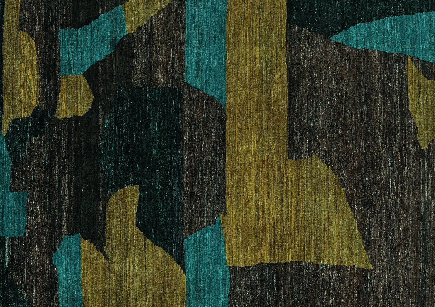 Ahgly Company Machine Washable Indoor Rectangle Abstract Turquoise Blue ...