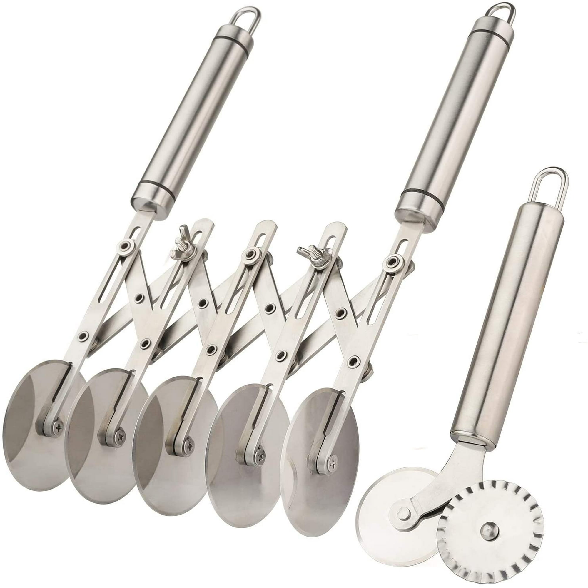 Click here for Geecy 5 Wheel Pastry Cutter With Handle Set Of 2 S... prices