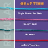 Craftiss Acrylic Yarn for Crochet, 30 Skeins, 1300 Yards, Bright Colors ...