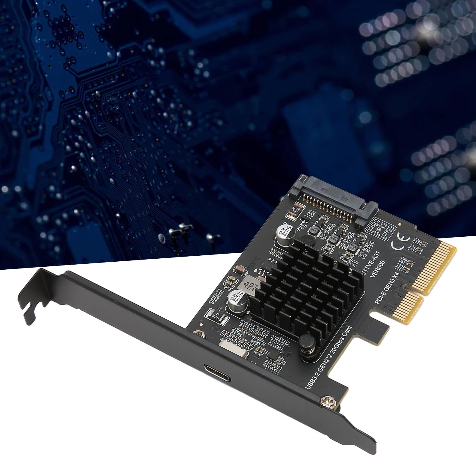 USB 3.2 Gen 2 Expansion Card, Type C 20Gbps Stable PCIe To USB 3.2 ...