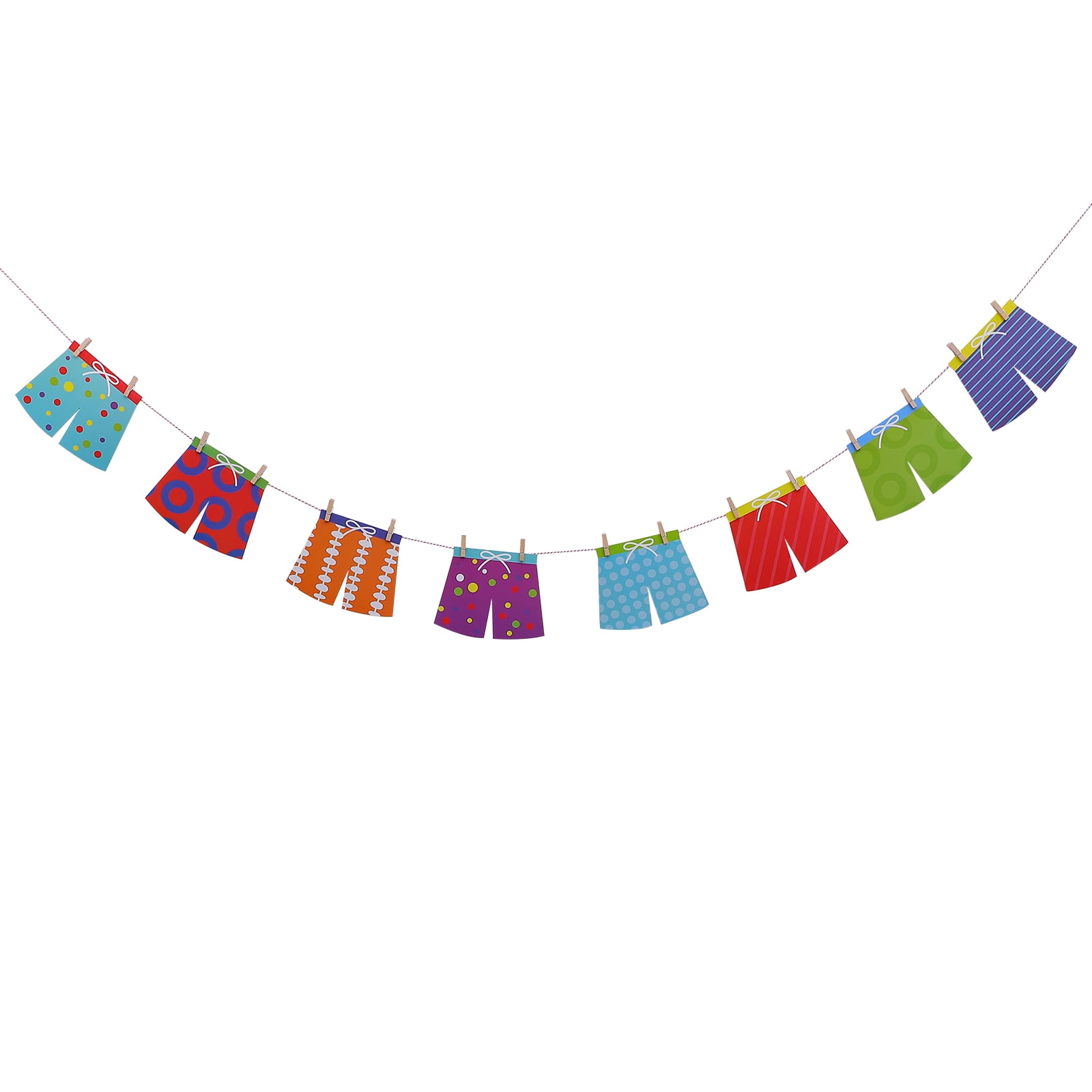 Hawaii Luau Party Swimming Shorts Banner Colorful Hanging Bunting ...