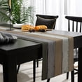 Brown Wood Grain Table Runner 36 Inches Small, Vintage Grey Stripe ...