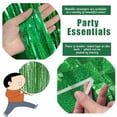 3 Pack Jungle Party Decorations, Green Foil Fringe Backdrop Curtains ...