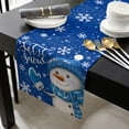 Blue Snowman Christmas Table Runner 70 Inches Long - Xmas Winter ...