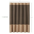 VHC Brands, Maisie Ruffled Patchwork Shower Curtains, Tan, 72x72 ...
