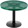 36" Round Outdoor Cafe Table with Pedestal Base, 29"H, Green - Walmart.com