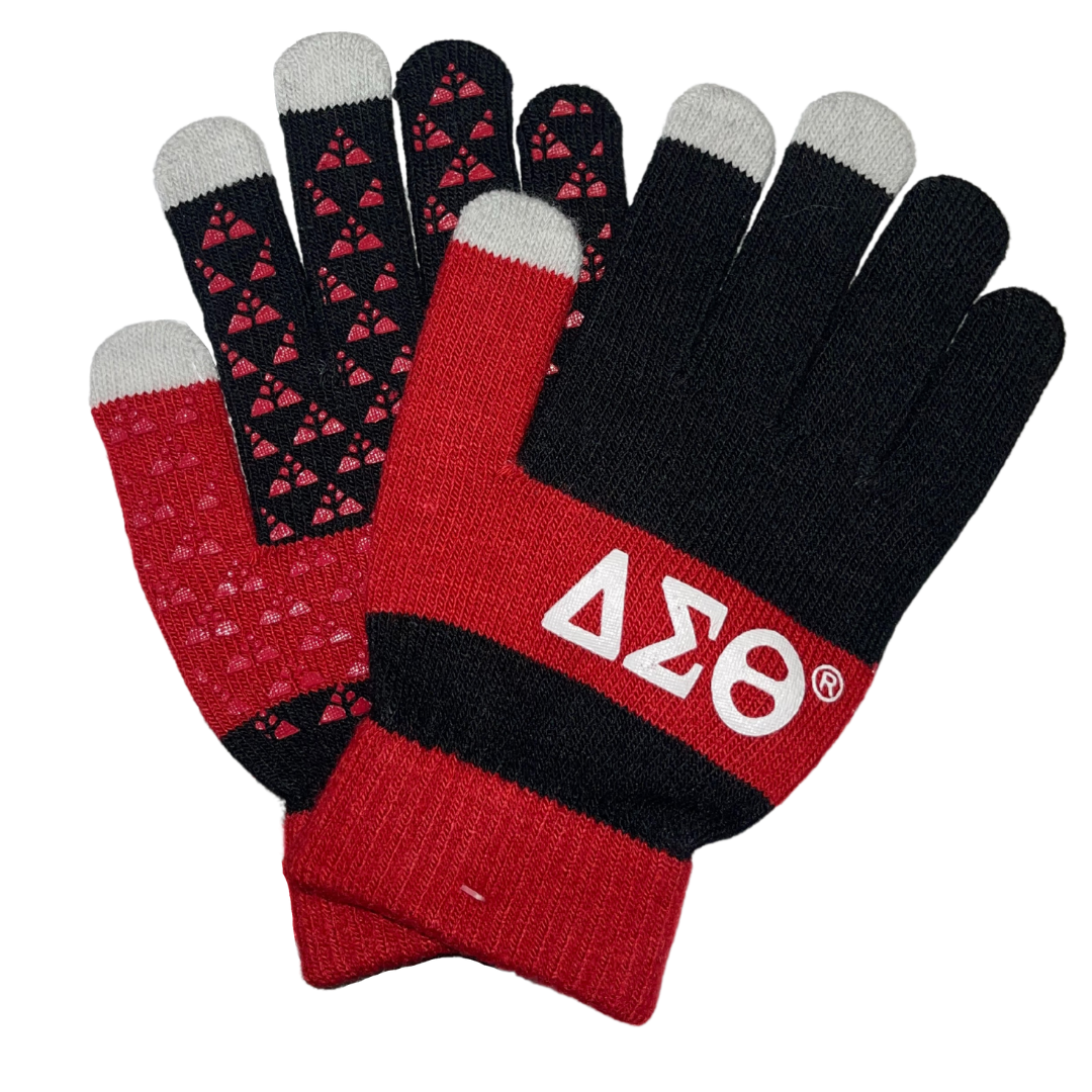 Delta Sigma Theta Knit Texting Gloves Black - Walmart.com