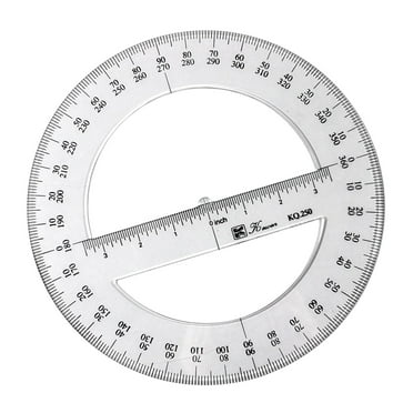 Acrimet 360º Degree Protractor Premium, Clear Crystal Color, Plastic ...