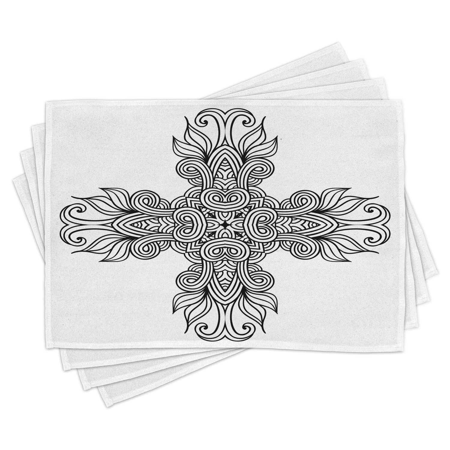 Ambesonne Irish Place Mats Set of 4, Royal Old Celtic Knot, Standard ...