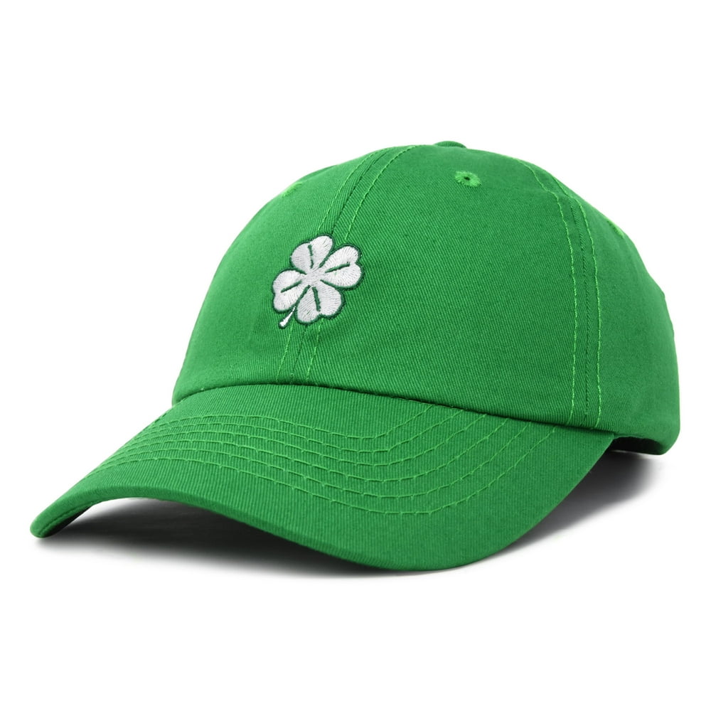 DALIX Four Leaf Clover Hat Baseball Cap St. Patrick's Day Cotton Caps Kelly Green - Walmart.com ...