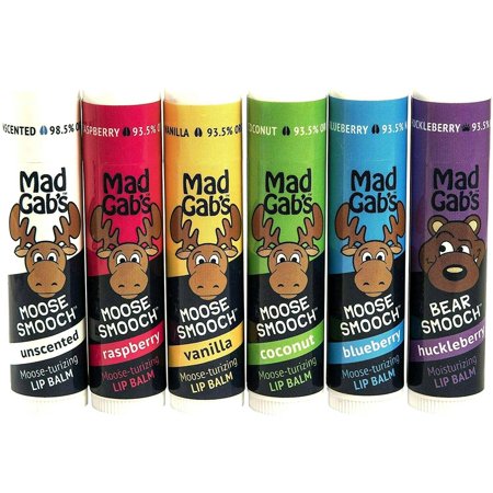 Mad Gab's Natural & Organic Fruit Scent Moose Smooch Sticks Lip Balm ...