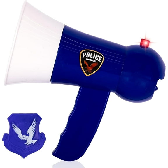 Dress Up America Kids Police Megaphone, Blue Bullhorn with Siren Sound ...