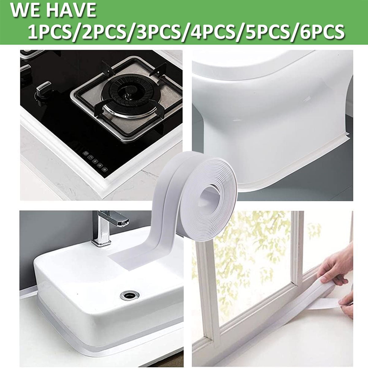 Caulk Tape, PE Self-adhesive Decorative Sealant Tape, Used for Kitchen ...