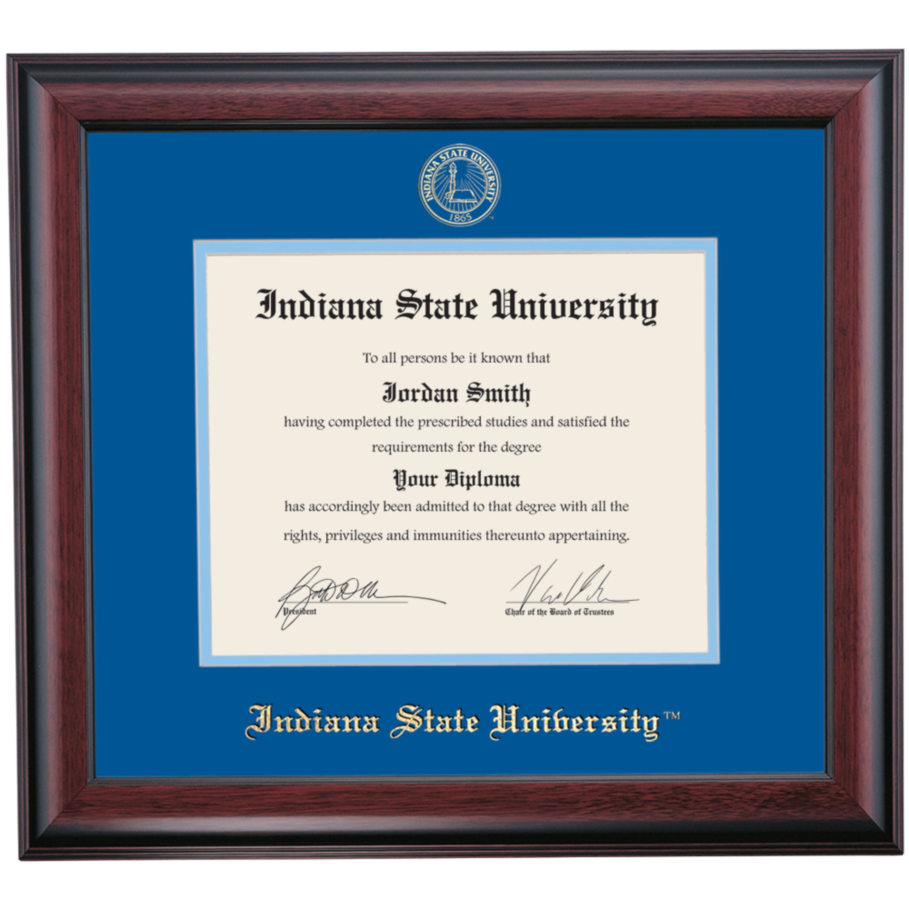 OCM Diploma Frame for Indiana State University, 16" x 18" Diploma ...