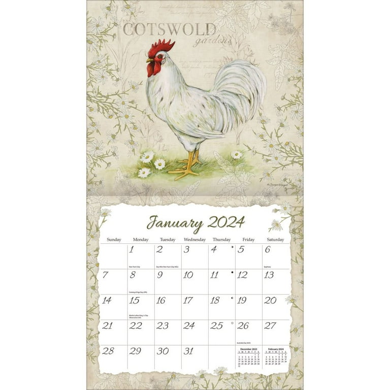 Rooster Calendar 2021 Proud Rooster 2026 Special Edition Wall Calendar ...