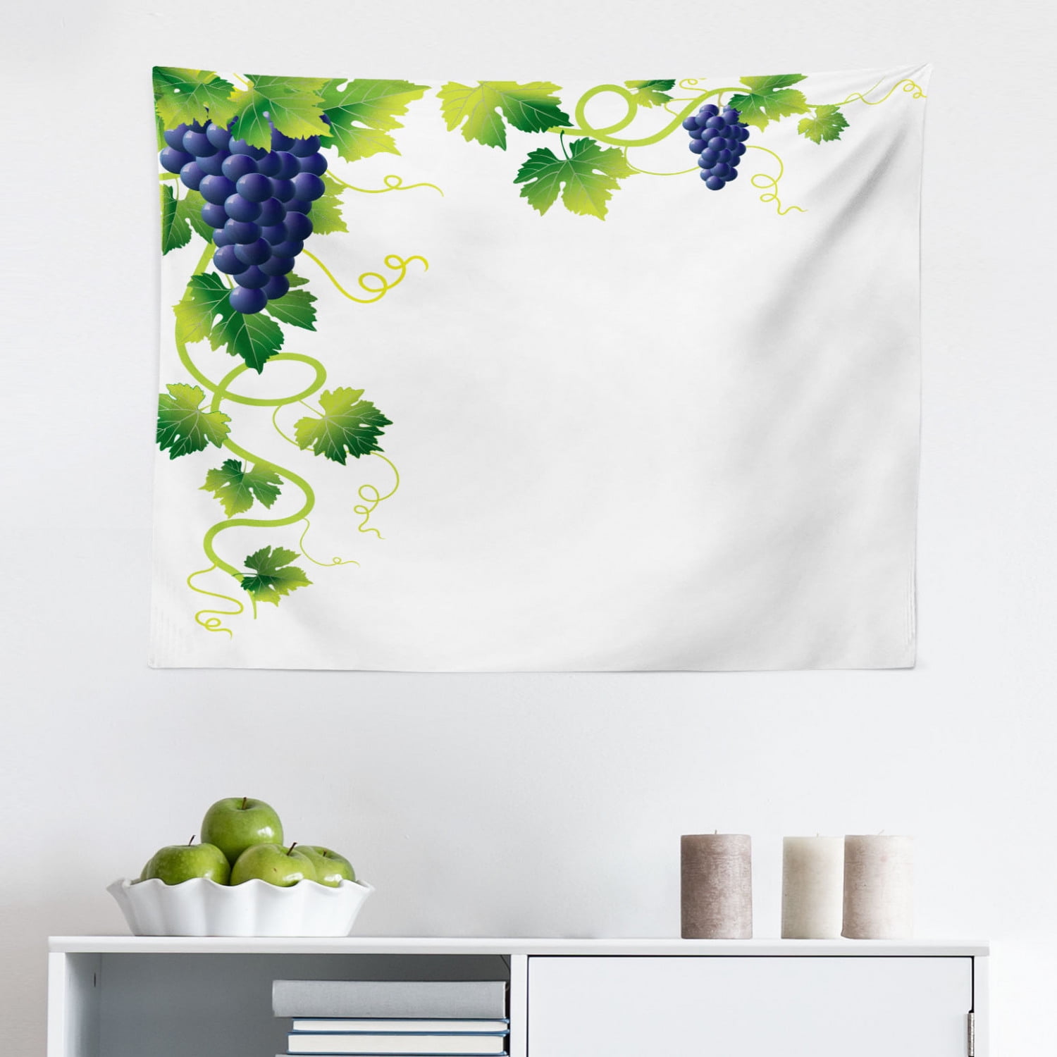 Yin Yang Tapestry, Lotus Leaf with Eastern Monochrome Motif ...