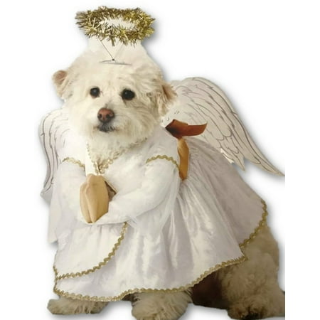 Heavenly Hound Dog Angel Costume Christmas Dress Wings Halo Pup Pet XS ...