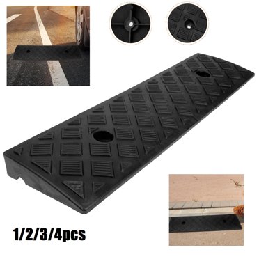 Pyle PCRBDR24 Car/Truck Rubber Curbside Driveway Ramp Threshold Bridge ...