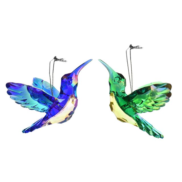 Peacock Hummingbird Plastic Ornaments, 4-Inch, 2-Piece - Walmart.com