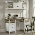 Sauder Cottage Road Engineered Wood Desk with Hutch in White Finish ...