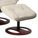 BenchMaster Newport Taupe Faux Leather Recliner Chair with Pushback ...