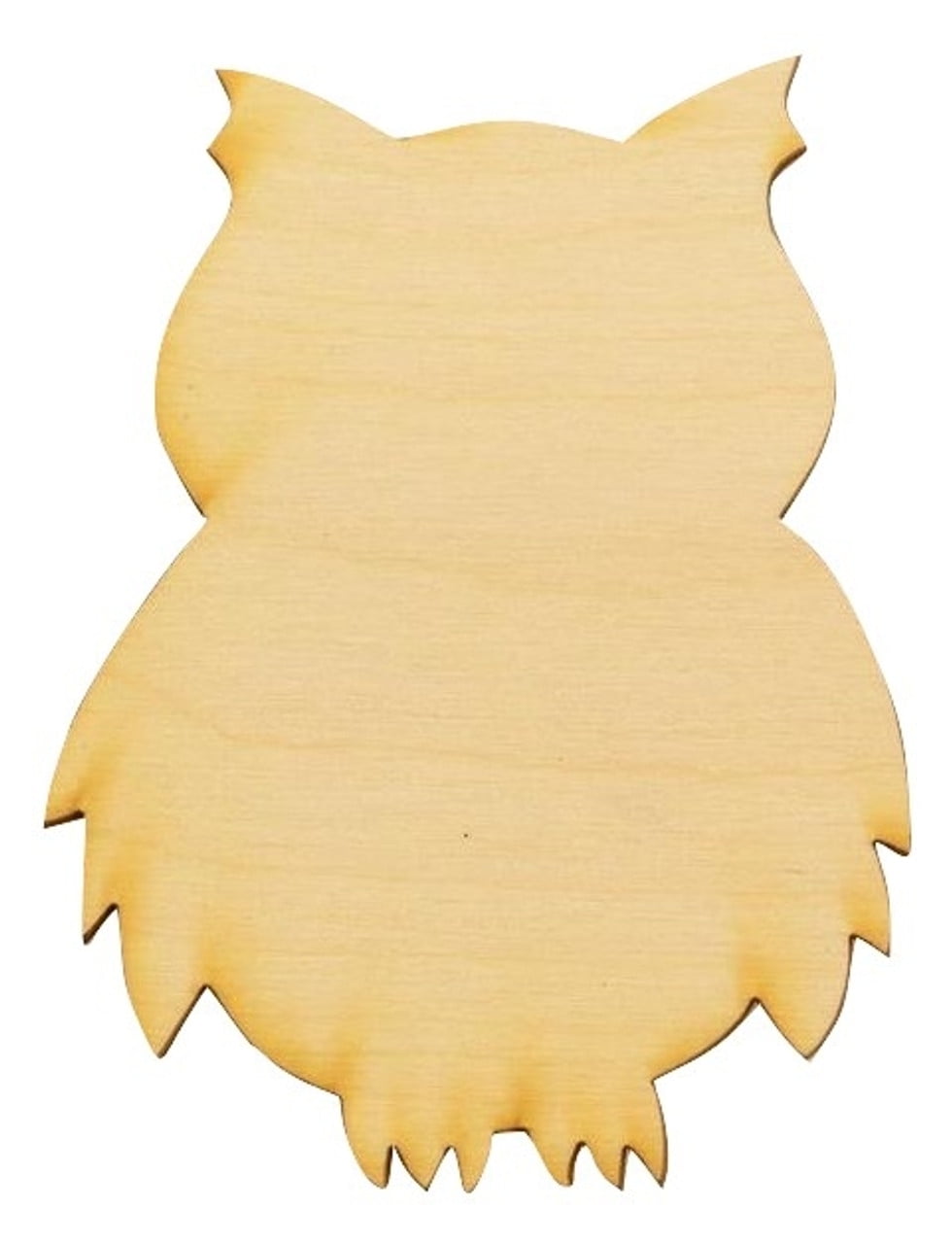 Unfinished Owl Wood Cutout (1/4" Thickness, Medium 6" x 8" (Sold Individually)) - Walmart.com