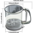 Flour Sifter for Baking, Plastic Sifter, ouble layer Flours Sieve with ...