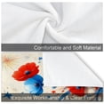4th of july hand towel A painting of red white and blue flowers with ...