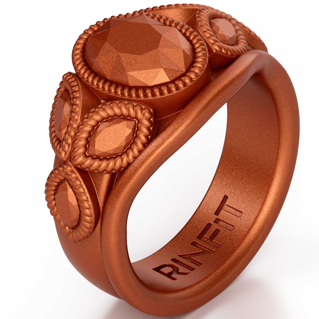 Rinfit Silicone Rings for Women - Female Wedding Rubber Bands - Oval ...