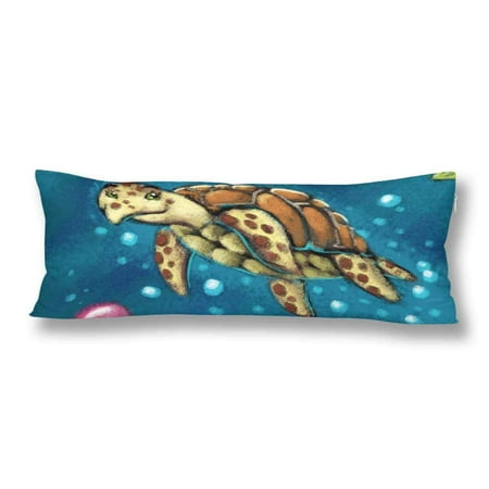 GCKG Sea Turtle Body Pillow Covers Pillowcase 20x60 inches, Ocean Sea ...