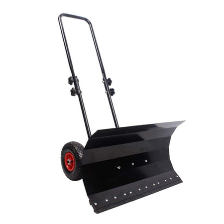 Snow Cleaning Snow Removal Tool Snow Pusher Wheeled Snow Plow for Lawn ...
