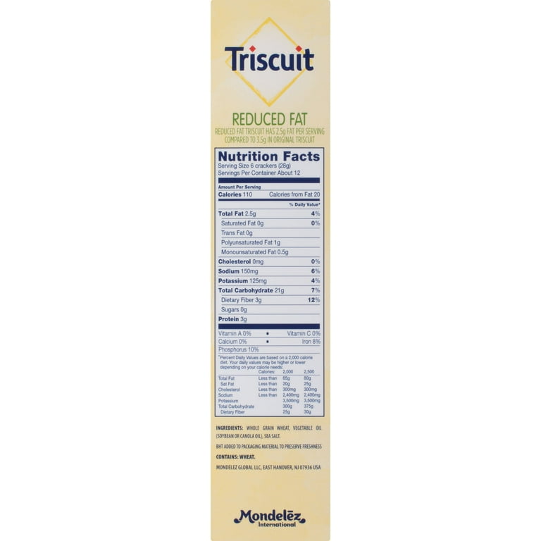 Triscuits Nutrition Label